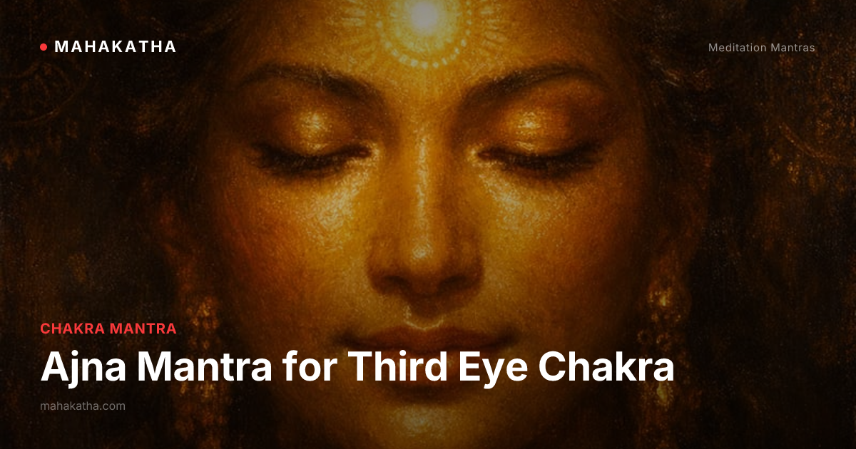 Ajna Mantra for Third Eye Chakra: Om Chant | Mahakatha