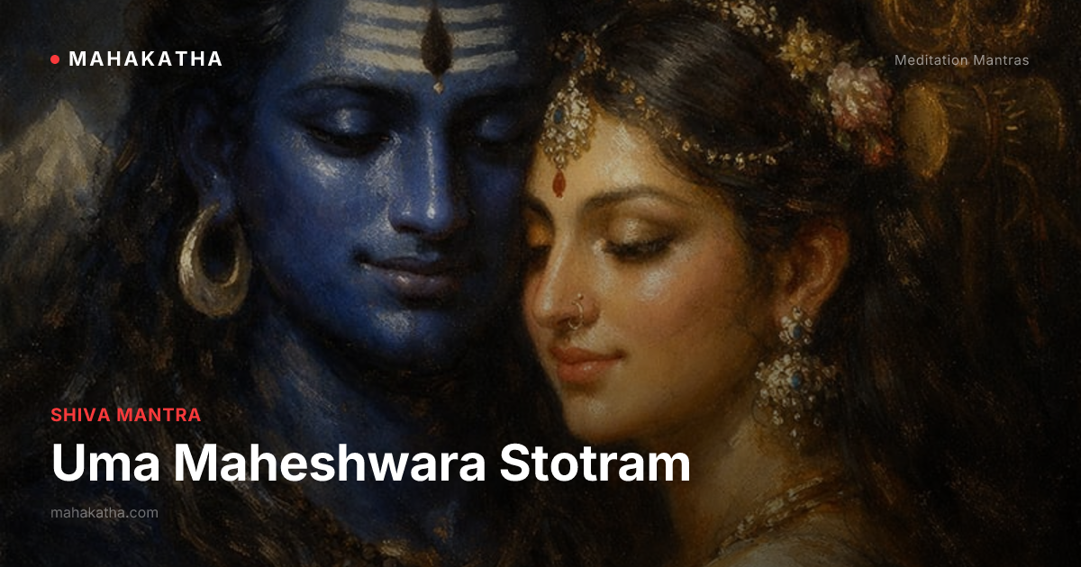 Uma Maheshwara Stotram: Divine Shiva-Parvati Prayer | Mahakatha
